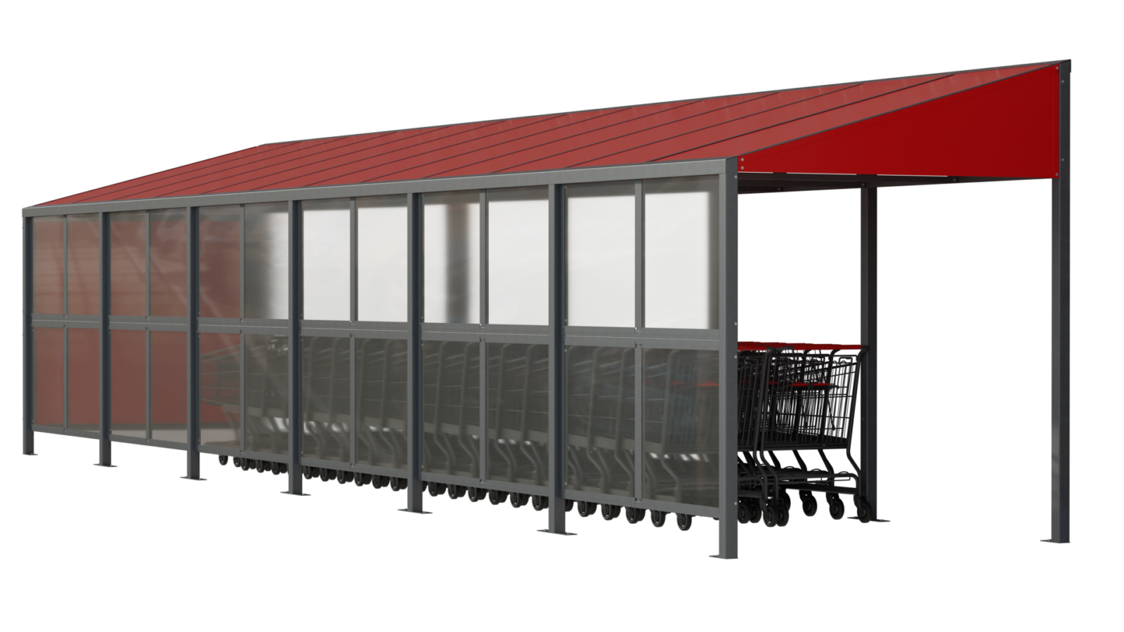 COVERED LEAN-TO CART CORRAL - The Peggs Company